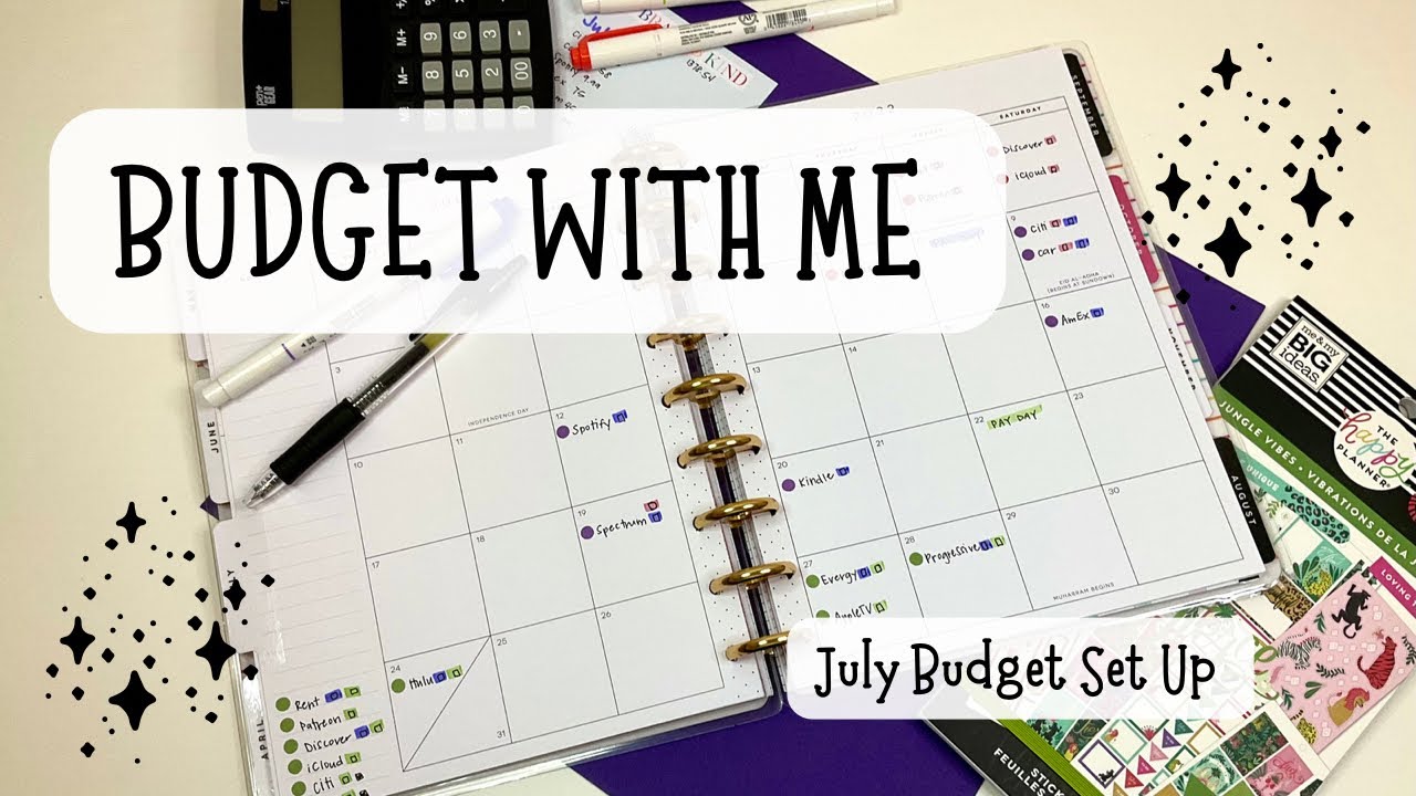 Budget with Me // July Budget Set Up - YouTube