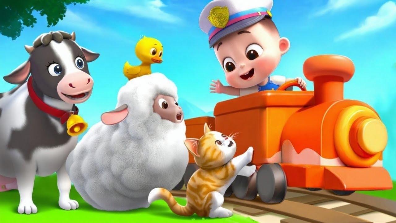 🚂 Animal Train Song | Nursery Rhymes & Kids Songs | Fun Zoo Animals ...