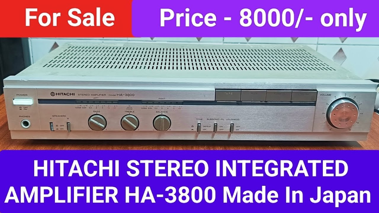 HITACHI STEREO INTEGRATED AMPLIFIER HA-3800 Nice Performance Contact No ...