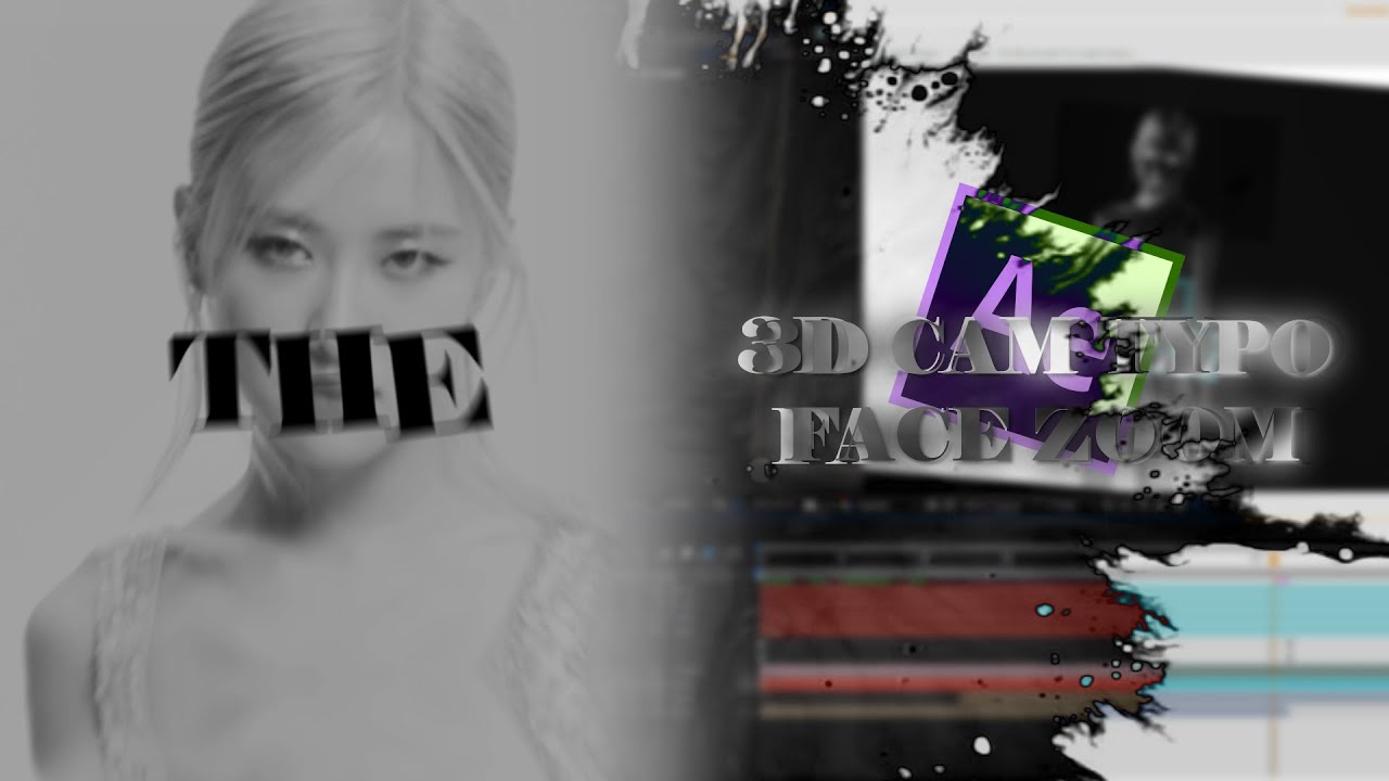 3d camera typography + face zoom - after effects tutorial - YouTube