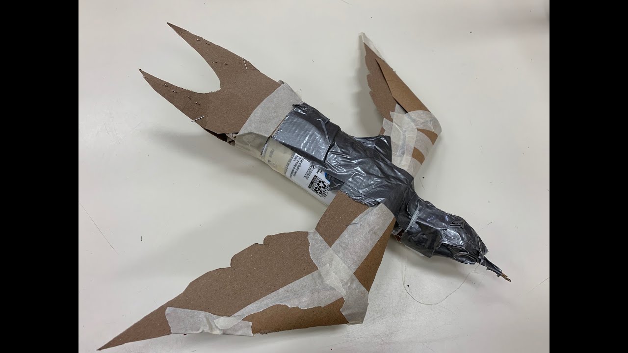How to make a sculpture armature with cardboard and tape - YouTube
