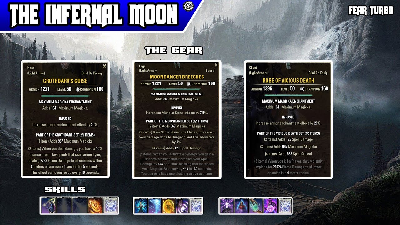 Magicka Sorcerer PVP Build "Infernal Moon" - One Tamriel - YouTube