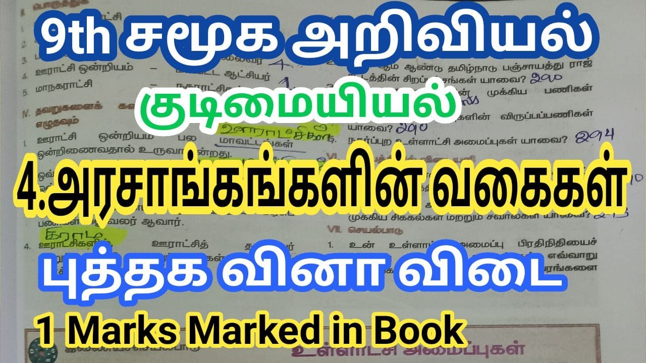 9th Std Social Science 4 Book Back Question And 9th-std-social-science-4-book-back-question-and