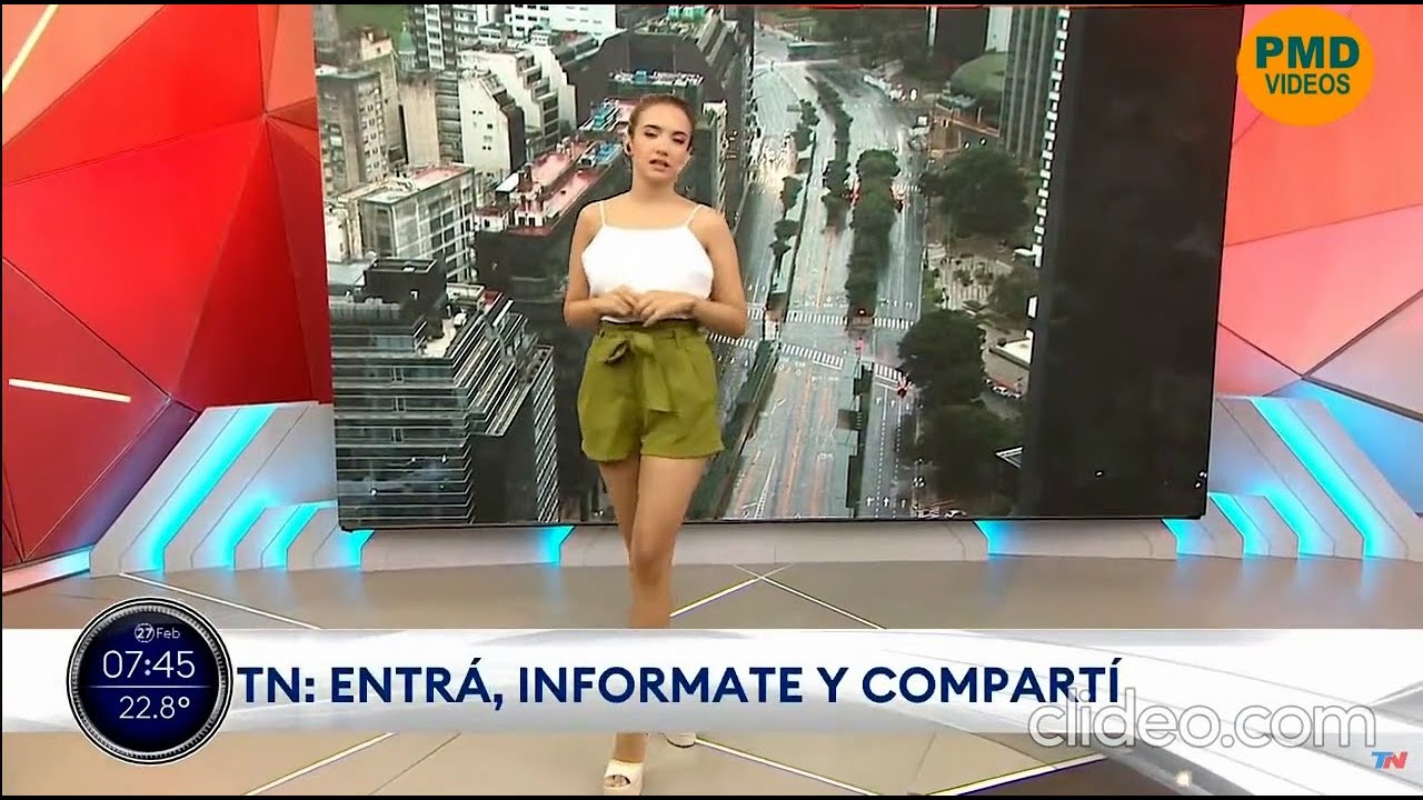 nazarena diserio shorts marrones ultima vez de la chica del de tn - YouTube