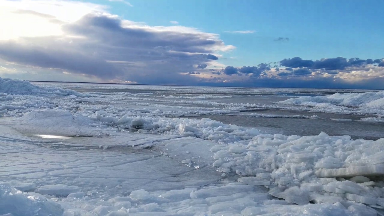 Ice shove March 7th 2017 Columbia Park Malone Wisconsin 4K footage ...