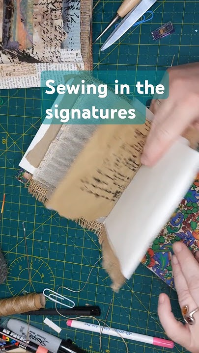 How to Make a Junk Journal Step 5: Sew in Your Signatures #junkjournal #diy - YouTube