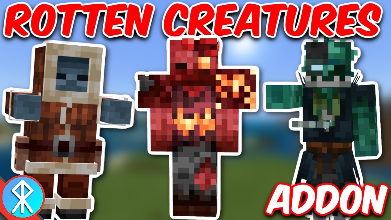 ROTTEN CREATURES Addon (Bedrock/MCPE/Xbox Minecraft) - YouTube
