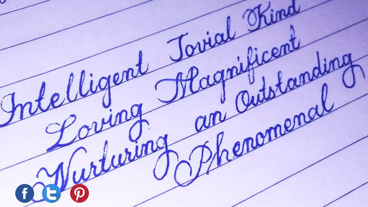 cursive handwriting practice 2 - YouTube