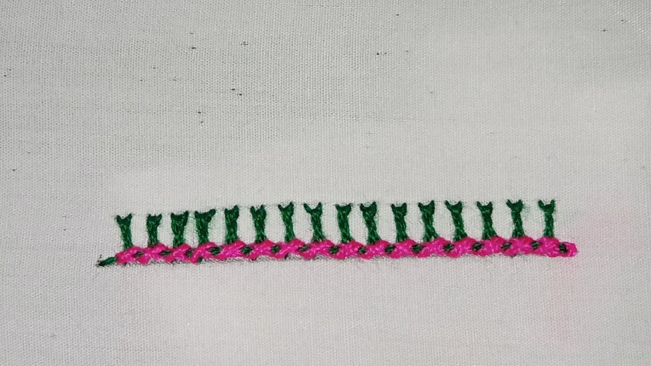 Hand Embroidery | Border line stitch - YouTube