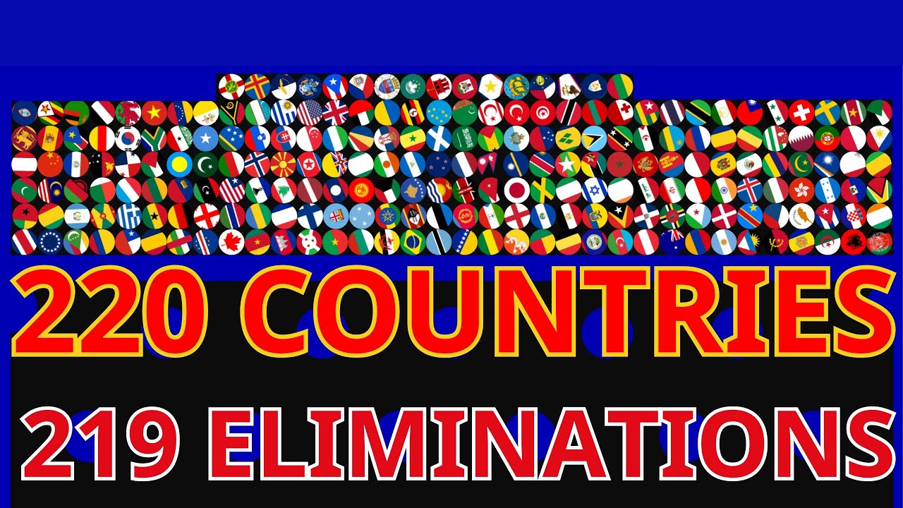 220 COUNTRIES & 219 TIMES ELIMINATION MARBLE RACE - YouTube