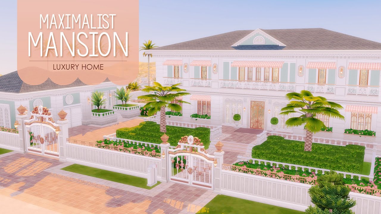 Maximalist Mansion | The Sims 4 Stop Motion Build | NoCC - YouTube