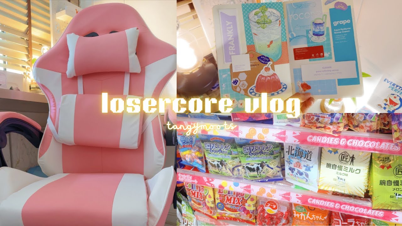 𖦹₊˚🍈༄ losercore vlog: new pink chair, CNY festive shopping, heisei ...