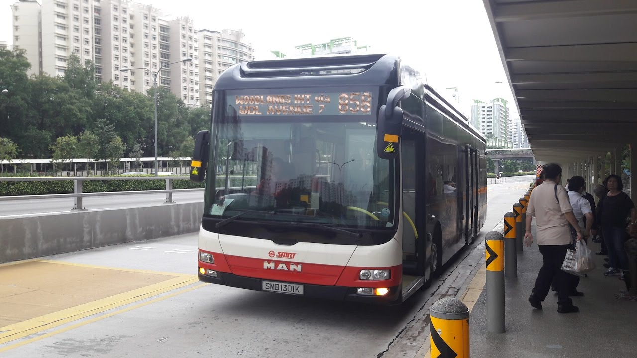 SMRT Bus Service 858, SMB1301K - YouTube