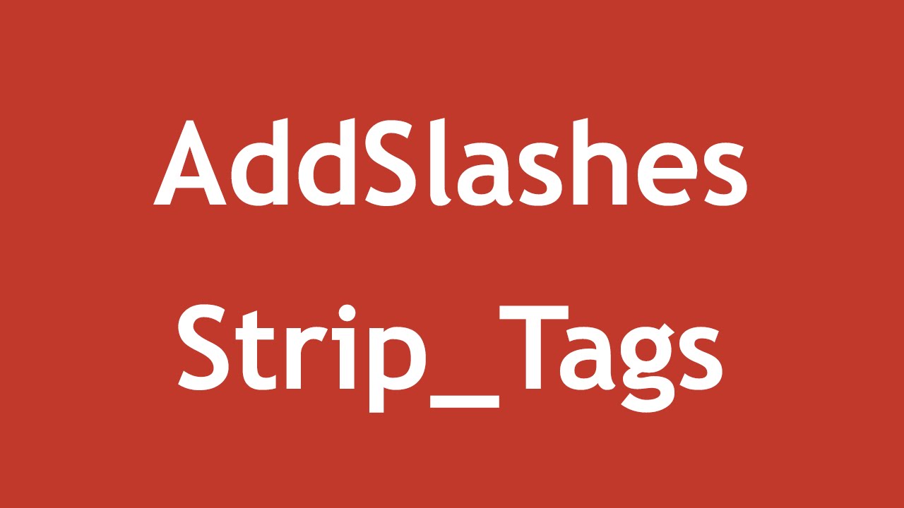 Php 5 In Arabic 51 String Functions Addslashes Striptags