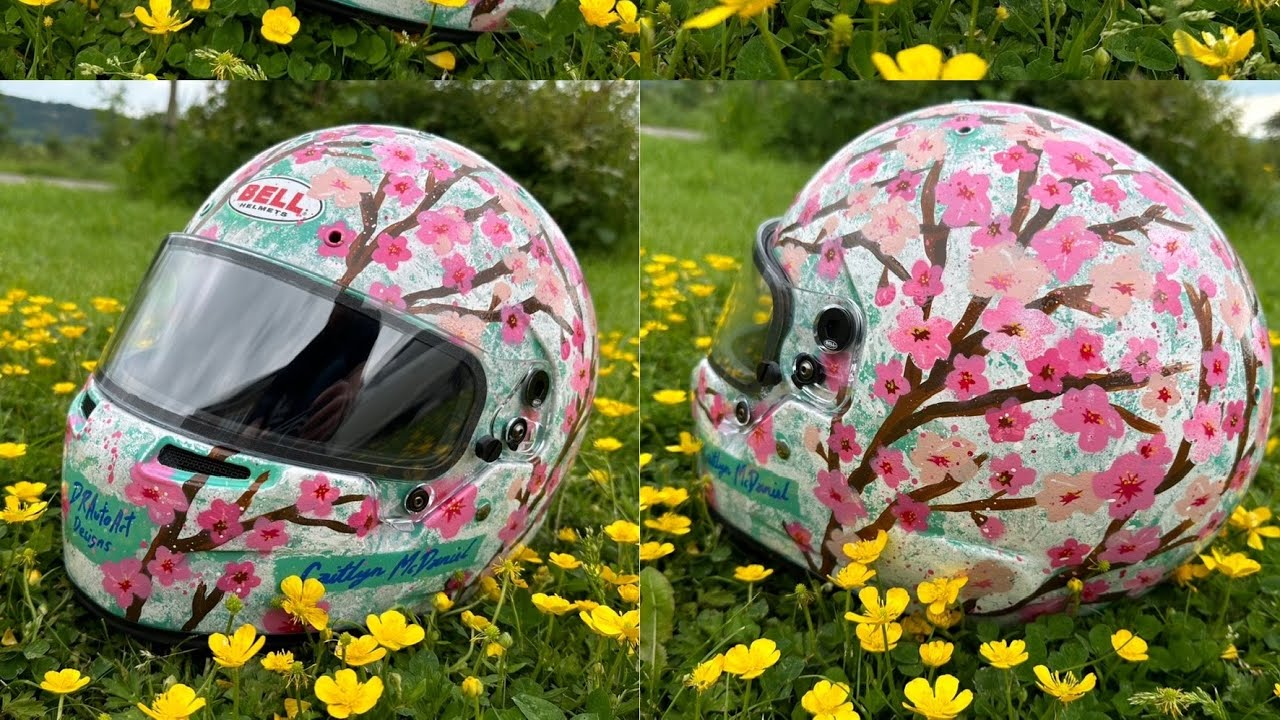 DRAutoArt Designs graffiti karting helmet - Caitlyn McDaniel, cherry ...