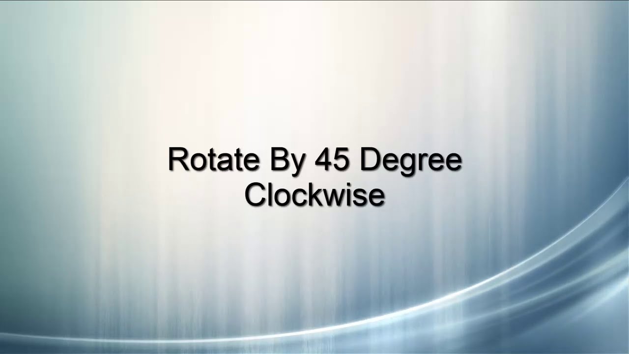 How to Rotate By 45 Degree Clockwise in Stitchmax. (0133) - YouTube
