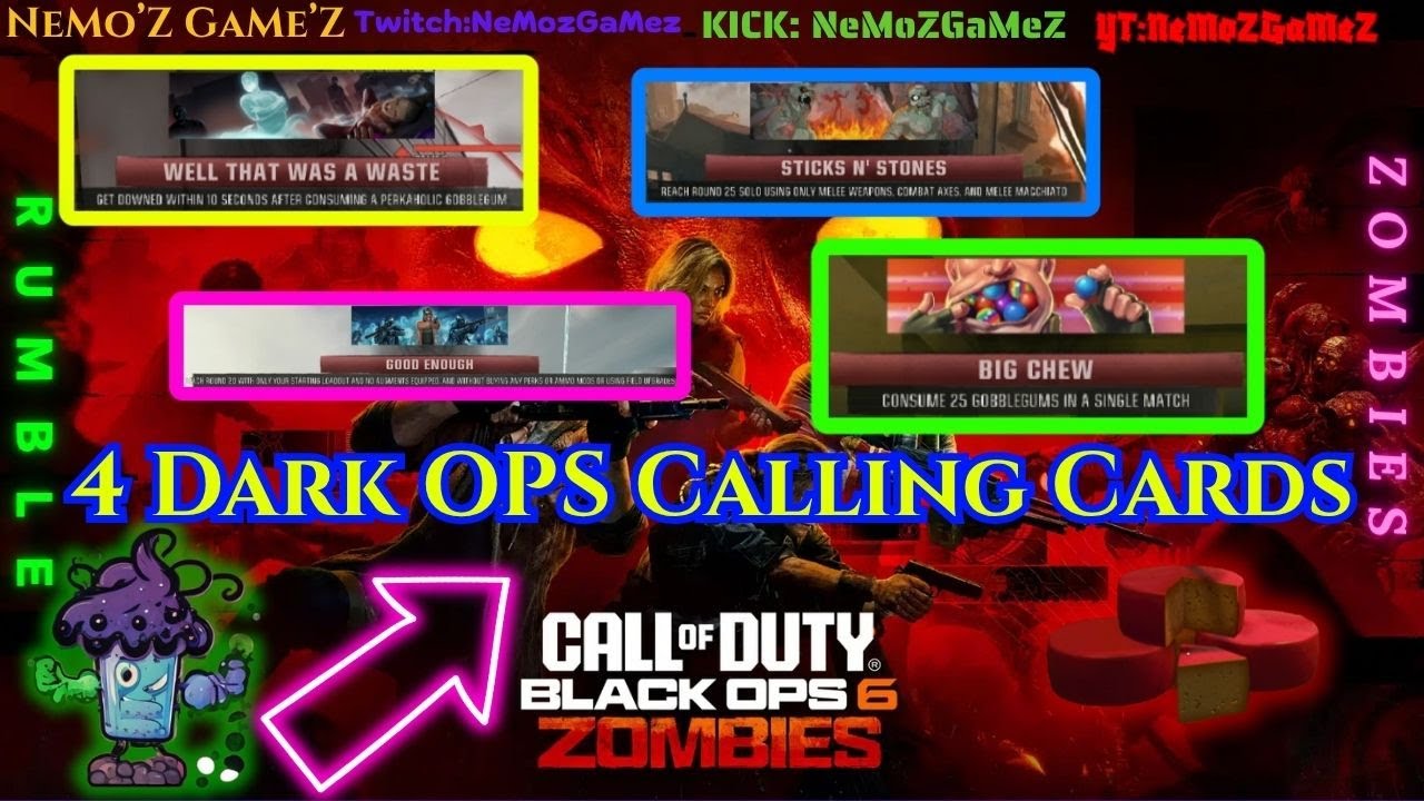Black OPS 6 *EASY* Dark Ops 4 Calling Calling Cards - YouTube