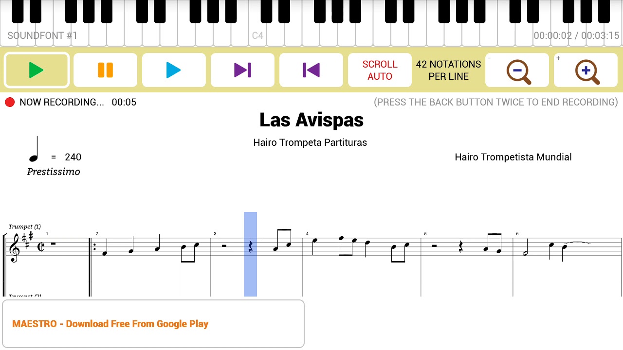 Las Avispas "Juan Luis Guerra" partitura para trompeta 1, 2 y 3 - YouTube