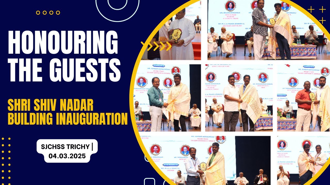Honouring the Guests | SHRI SHIV NADAR BUILDING INAUGURATION | SJCHSS ...