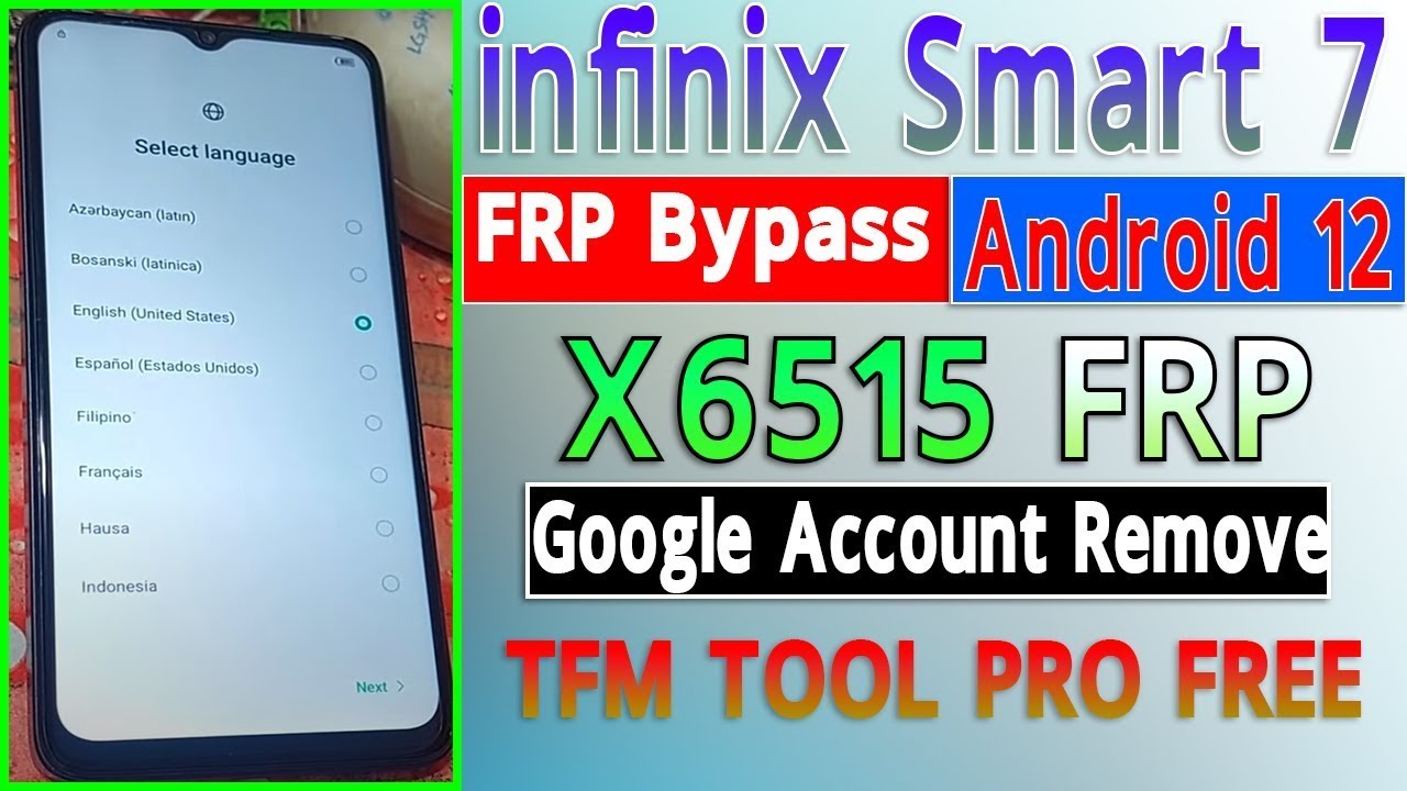 infinix smart 7 x6515 frp remove tfm tool - YouTube