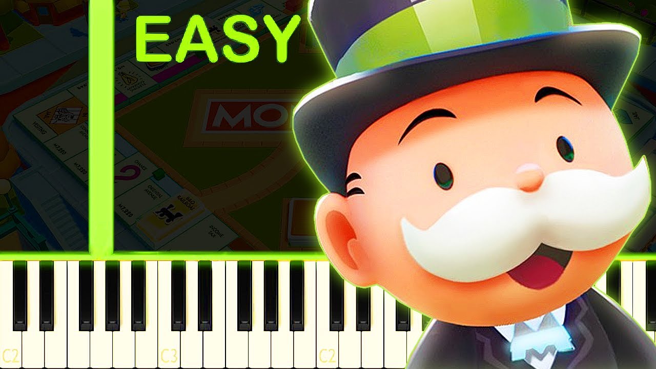 MONOPOLY GO! THEME - EASY Piano Tutorial - YouTube