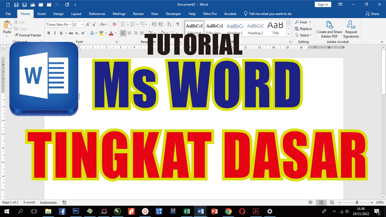 Belajar Microsoft Word Lengkap untuk Pemula sampai Mahir Vol#1 - YouTube