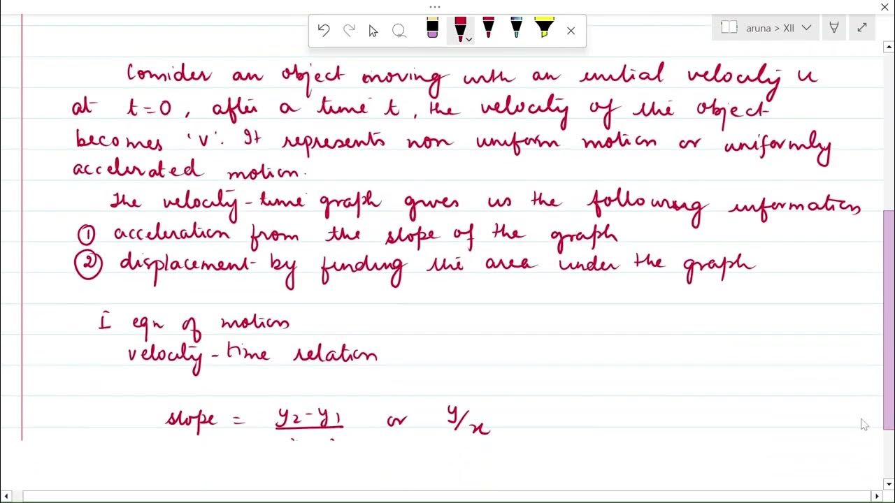 Derivation Of Equations Of Motion Class 9 Cbse Physics Youtube