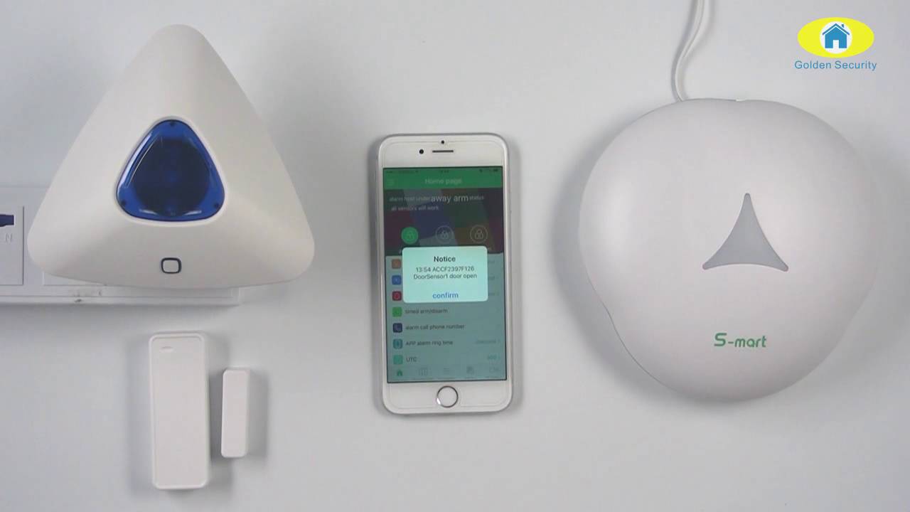 Golden Security GS-S3 WiFi PSTN alarm system - YouTube