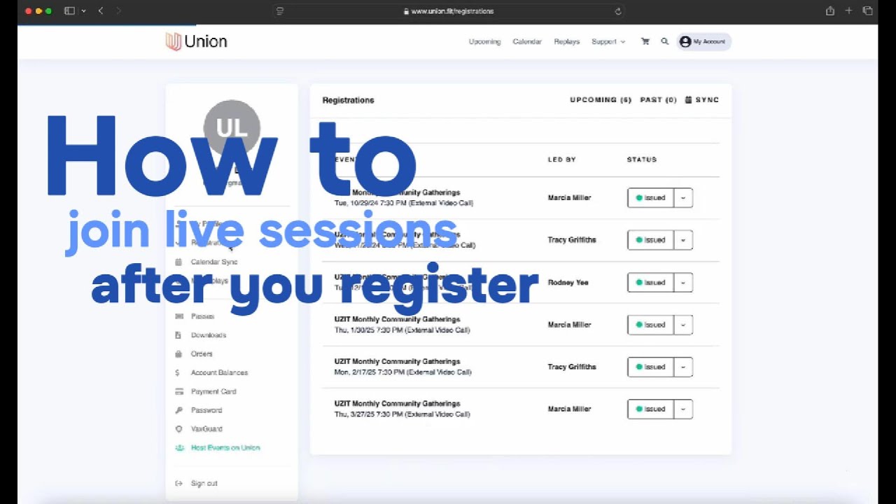 how to join live sessions after you register - YouTube