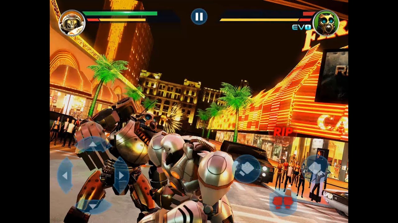 REAL STEEL WALKTHROUGH-COSMOBOT vs EVO II & EVO I ROBOTS (NITRO,,TRI ...