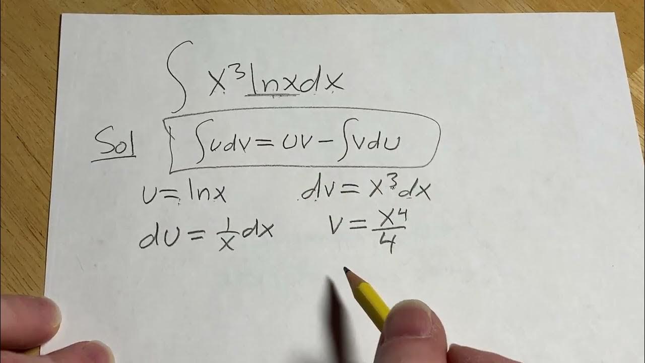 Integral of x^3*ln(x) using Integration by Parts - YouTube