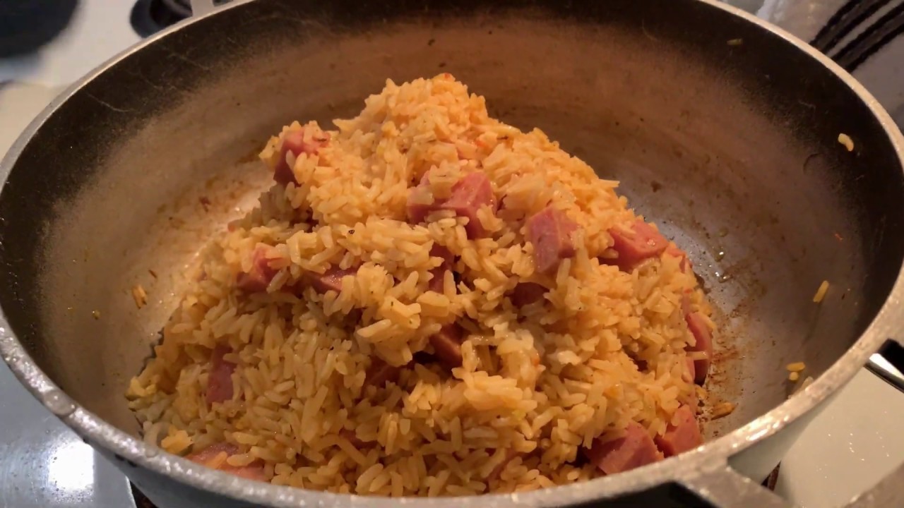 How To Cook Rice Spanish Style with Spam - YouTube
