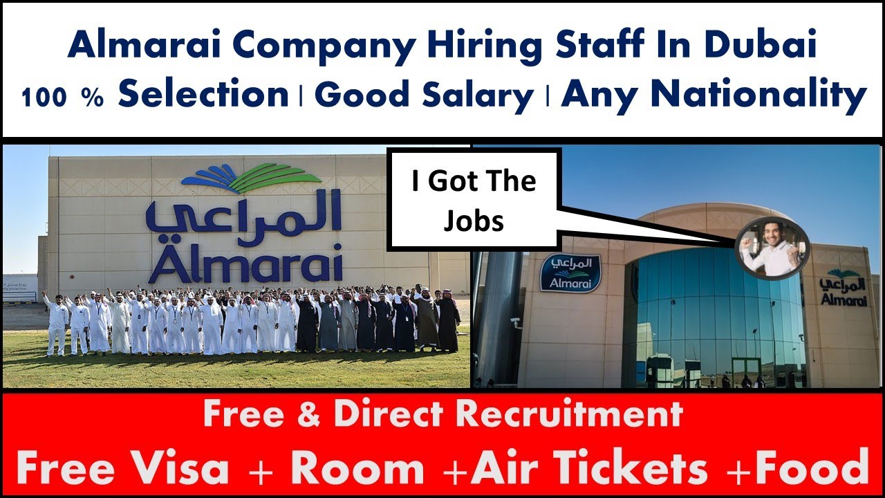 Almarai Company Hiring Staff Now In Dubai, Saudi Arabia With Company ...