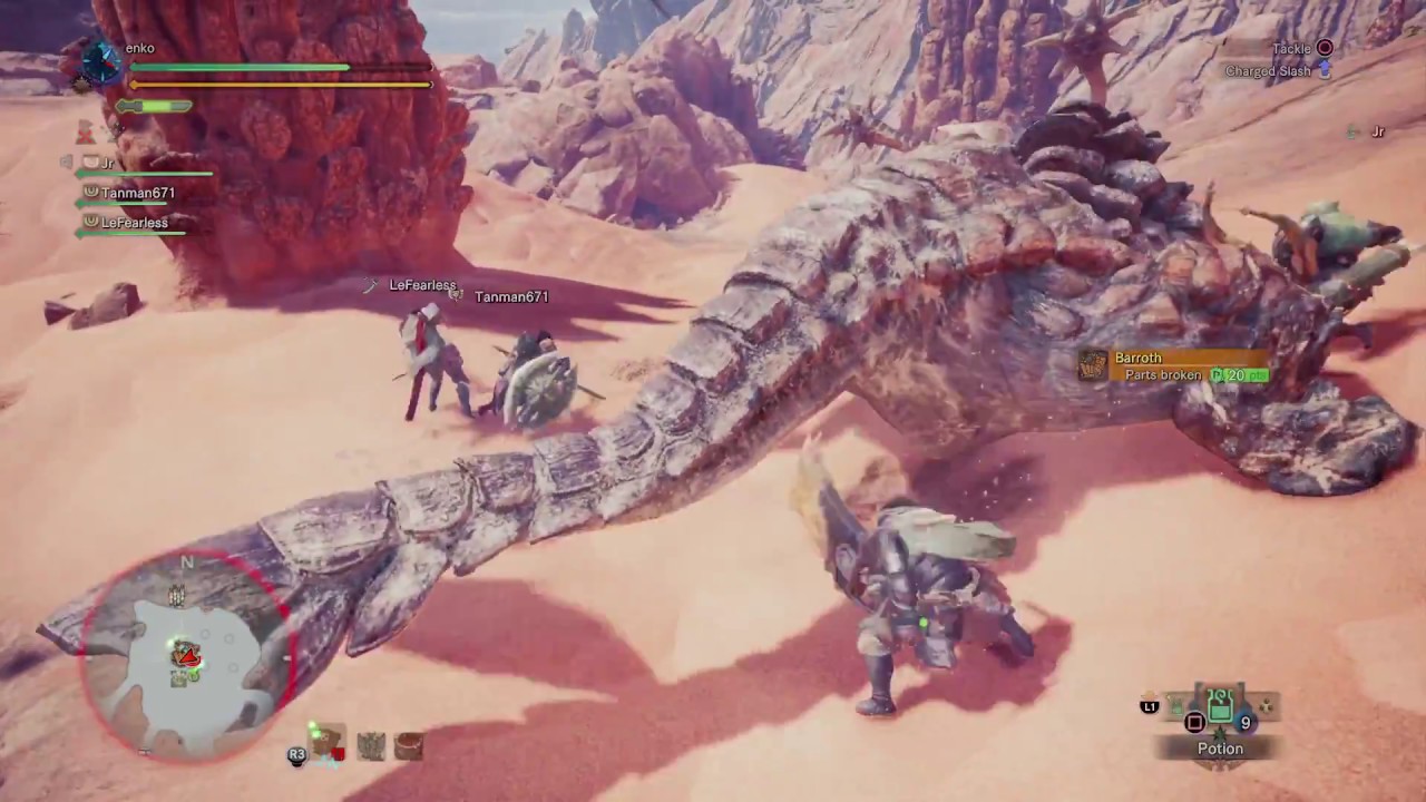 Monster Hunter: World Beta - Barroth online co-op hunt! [Great Sword ...