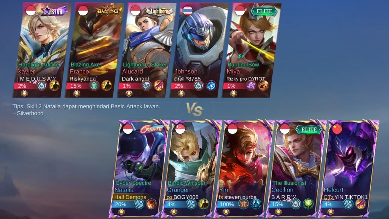 SOLO RANK KE 576 SEASON 34 TIER HONOR | HERO NATALIA | MOBILE LEGENDS ...