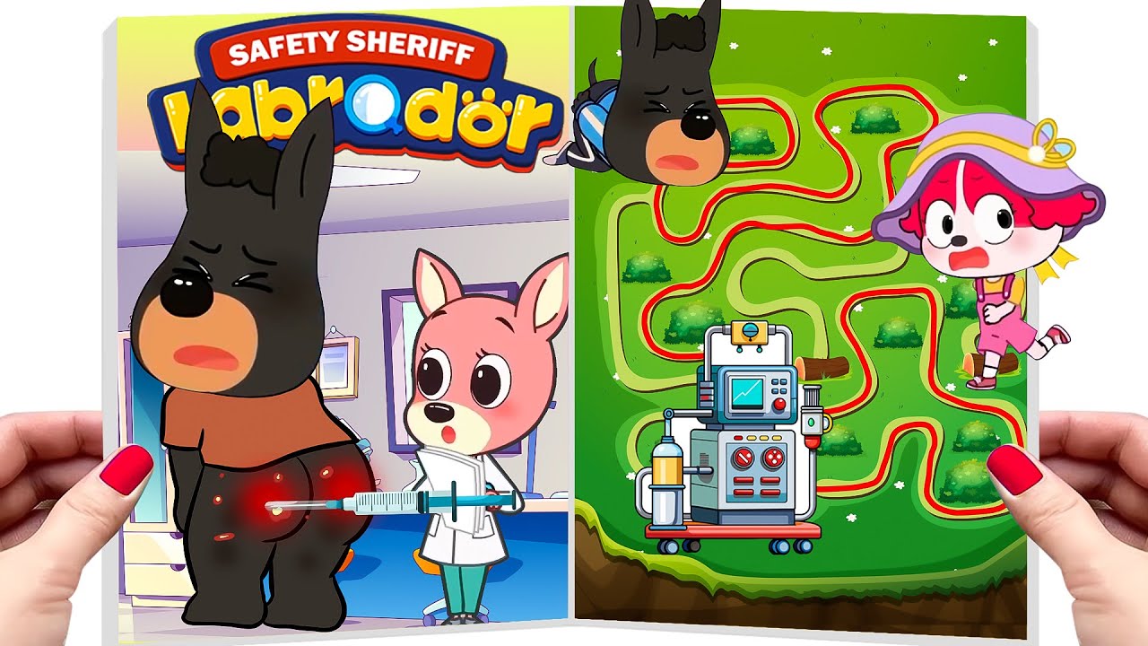 Rescue Sheriff Labrador In Hospital | Sheriff Labrador DIY Paper ️ Make ...