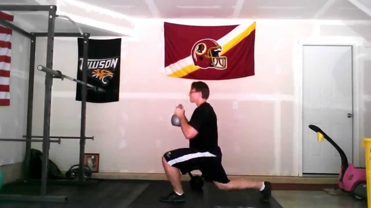 Kettlebell Reverse Lunge goblet hold - YouTube