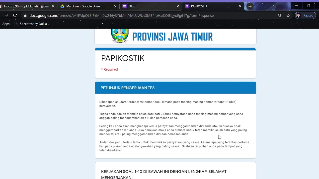 Tutorial Psikotes PAPIKOSTIK - YouTube