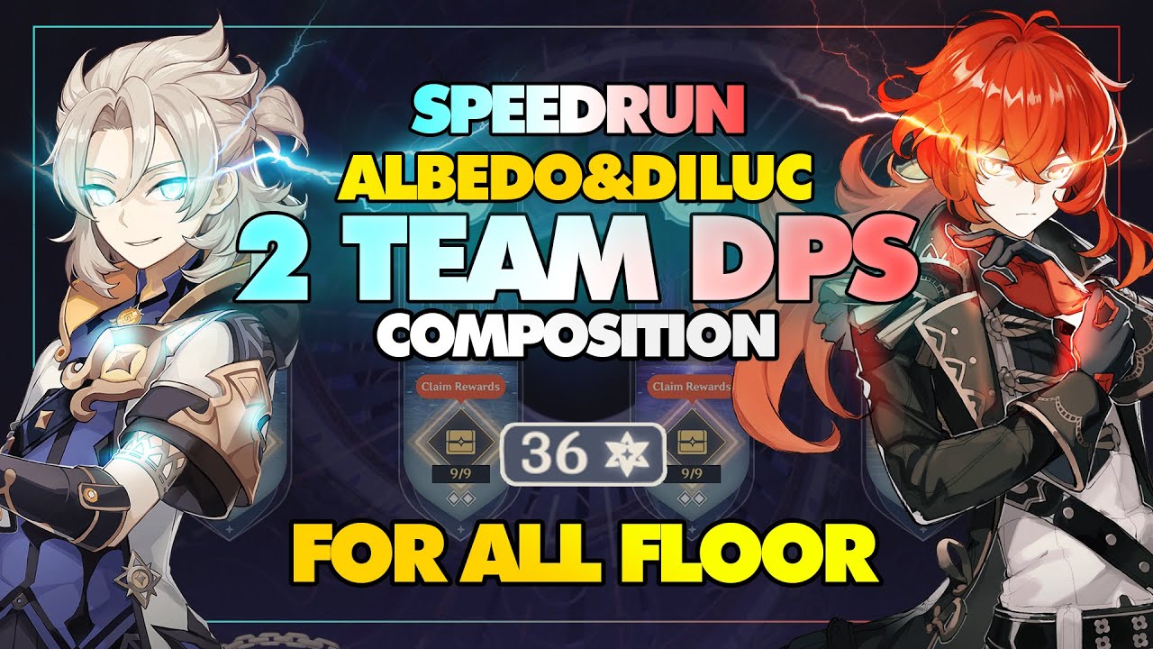 Albedo Main DPS & Diluc Main DPS - DUO TEAM COMP RULE ALL SPIRAL ABYSS ...