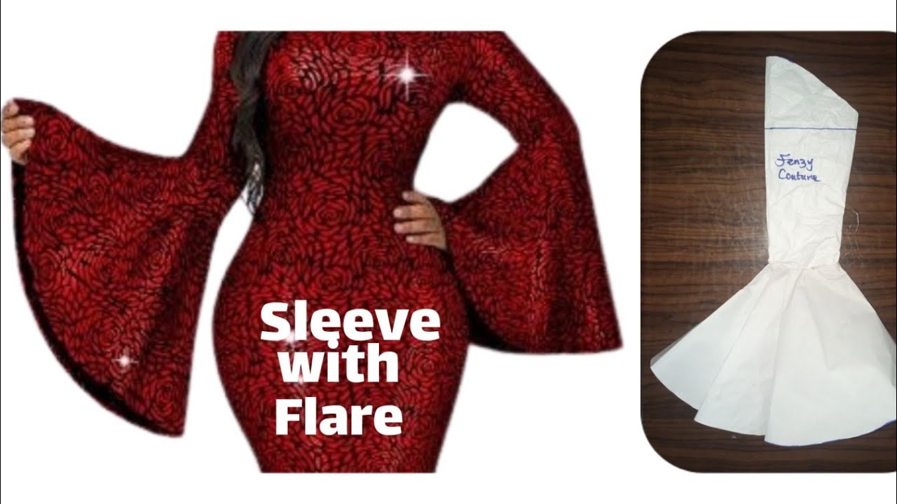 SLEEVE WITH FLARE TUTORIAL - YouTube