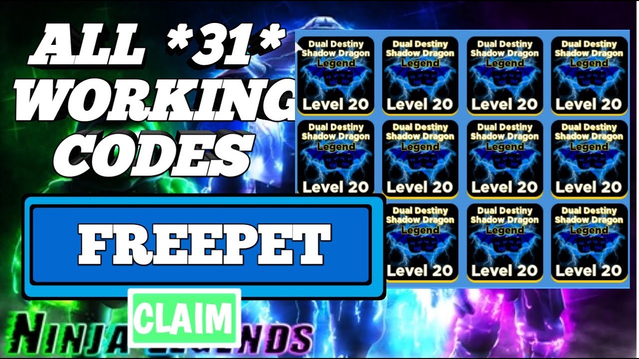 ALL *31* WORKING CODES IN NINJA LEGENDS 2020-SHADOWSTORM UPDATE - YouTube