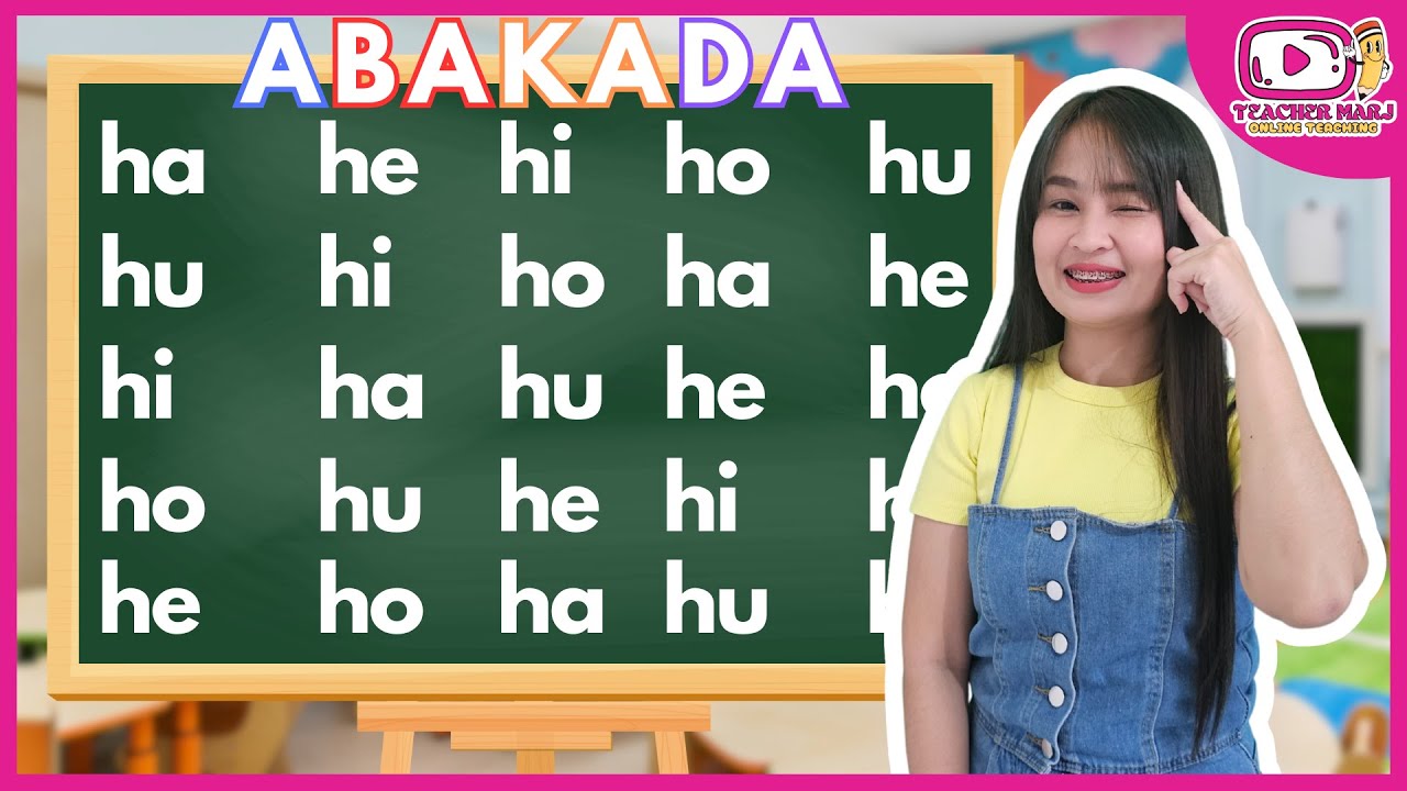 MATUTONG BUMASA NG ABAKADA PART5 | HA HE HI HO HU | TEACHER MARJ ONLINE ...