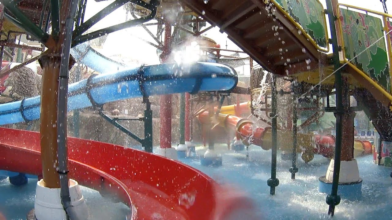 Pond of Life Water Slide at Amaazia Water Park - YouTube