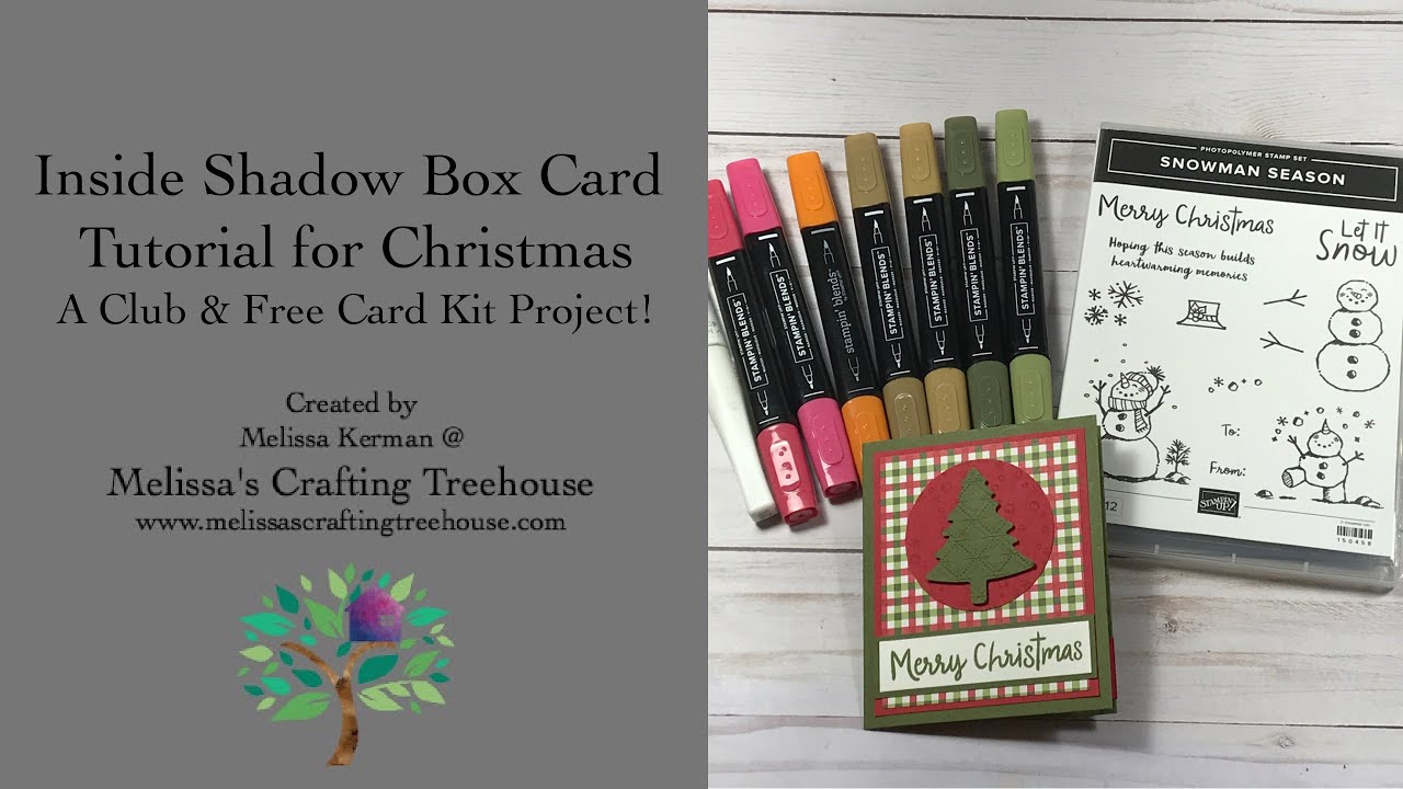 Inside Shadow Box Card Tutorial for Christmas! - A Club & Free Card Kit Project! - YouTube