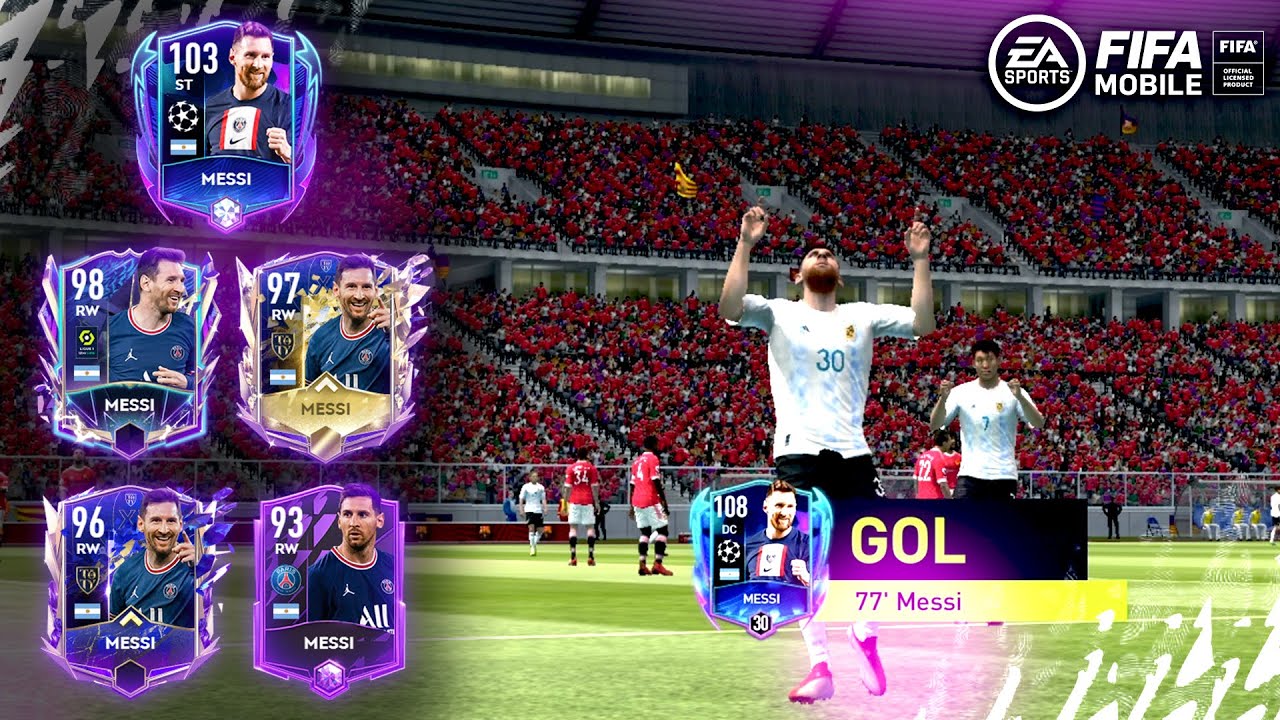 🤯 TODOS LOS LIONEL MESSI EN FIFA 22 MOBILE !!! PROBAMOS AL GOAT 108 GRL ...