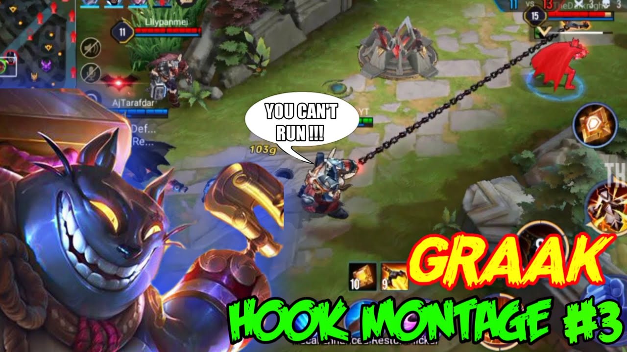 AMAZING HOOKS OF GRAKK | ARENA OF VALOR GRAKK HOOK MONTAGE #3 - YouTube