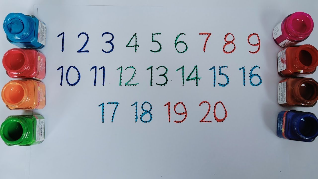123 numbers study for kids and info|Learn 1 to 20 numbers counting for ...