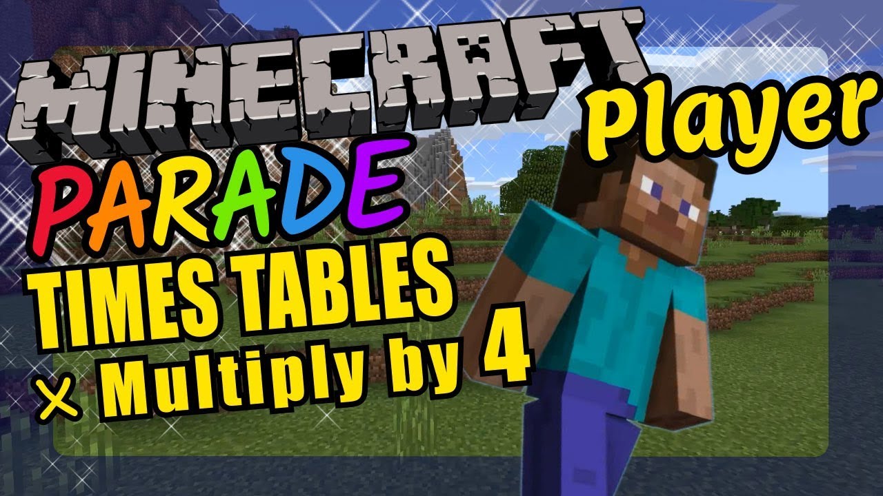 Minecraft Steve & Alex Teaching Multiplication Times Tables x4 ...