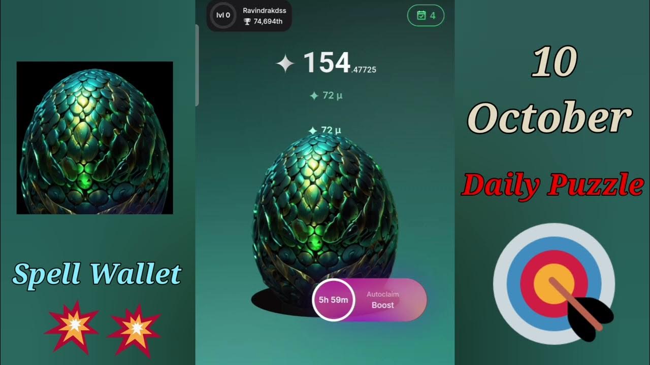 Spell Wallet Daily Puzzle 10 October | SpellWallet Today Puzzle| Spell Wallet Secret codes - YouTube