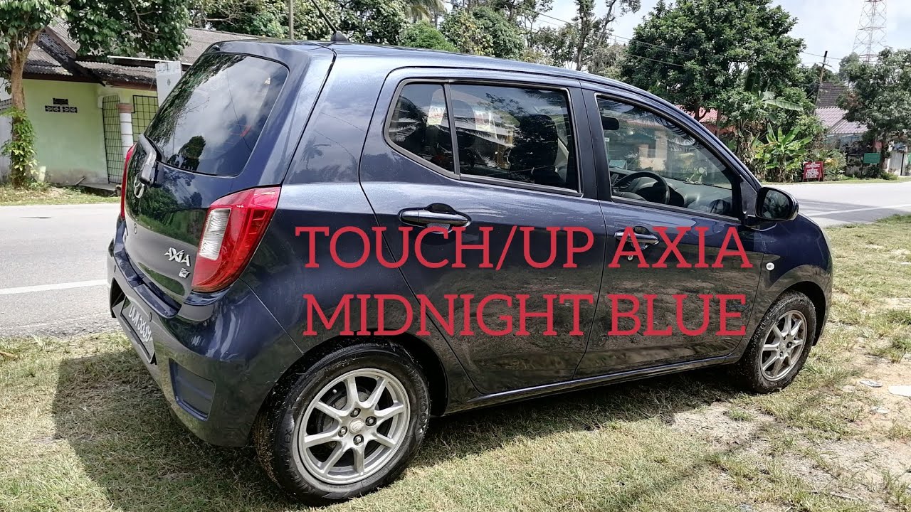 TOUCH/UP PAINT PERODUA AXIA MIDNIGHT BLUE - YouTube